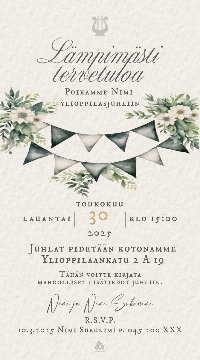 Digitaalinen ylioppilaskutsu - Viiri – Dreamstuff Oy